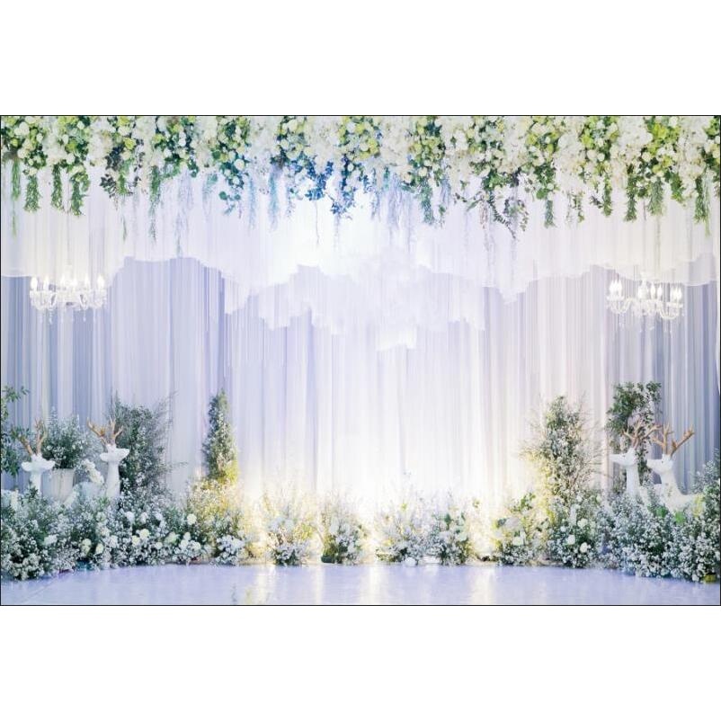 8x6ft Wedding Flowers Wall Backdrop for Cradle Ceremony Backdrop for ...