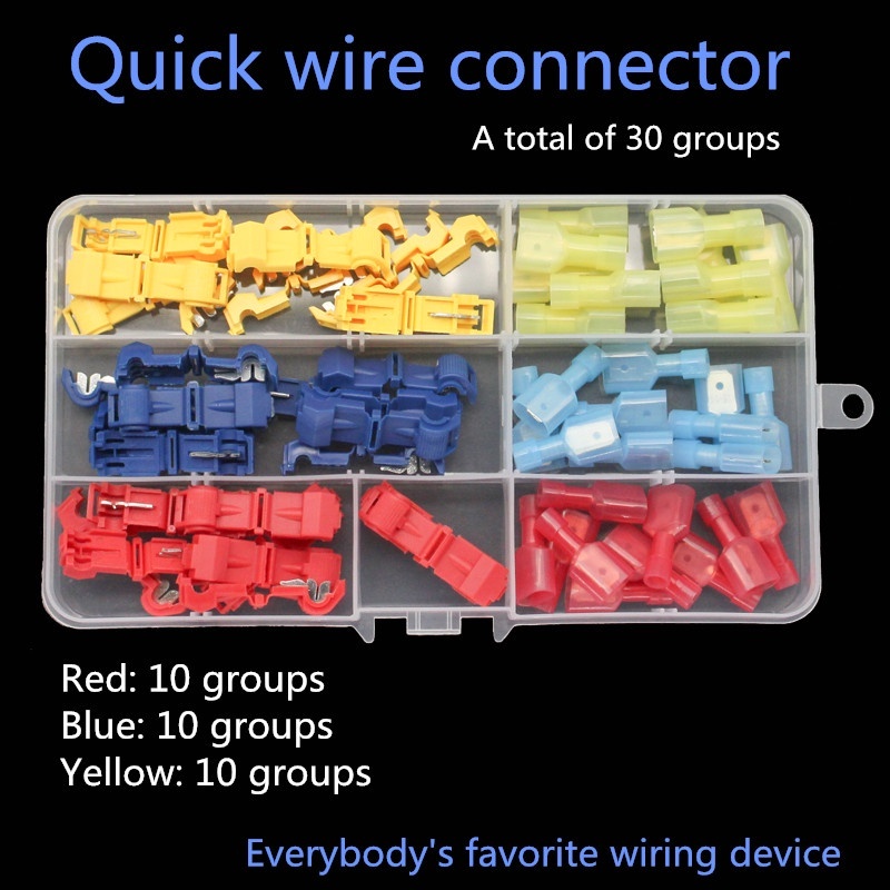 60pcs Connector Combination t-Type Break-Proof Quick Terminal Quick ...