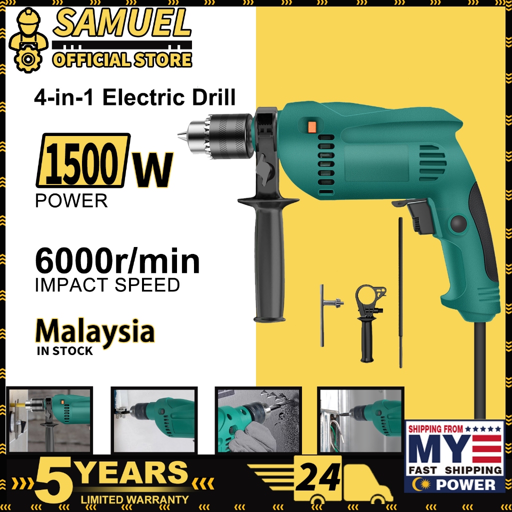 4-in-1 1500W Multifunctional Impact Drill Concrete&Wall Electric Hammer ...