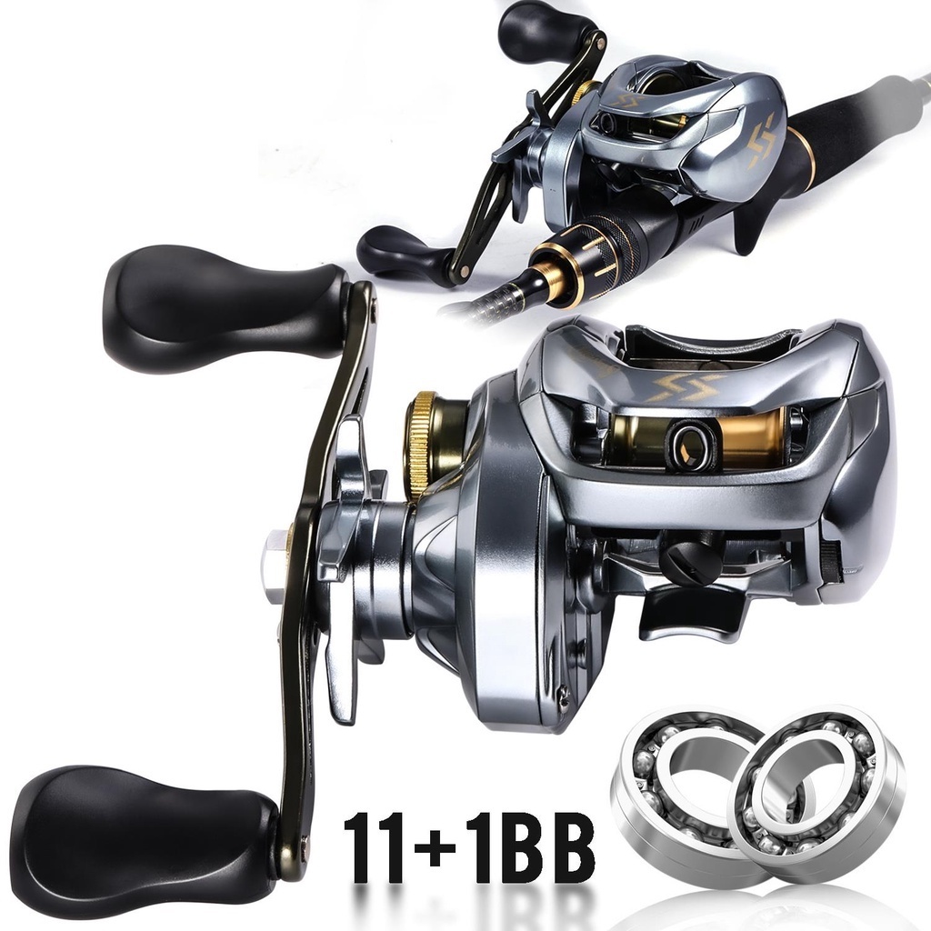 Sougayilang Baitcasting Fishing Reel High Speed Two-Tone Aluminum Spool ...
