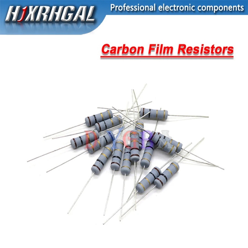 20PCS 2W 5% Carbon Film Resistor 3K 3.3K 4.7K 6.2K 7.5K 9.1K 10K 18K ...