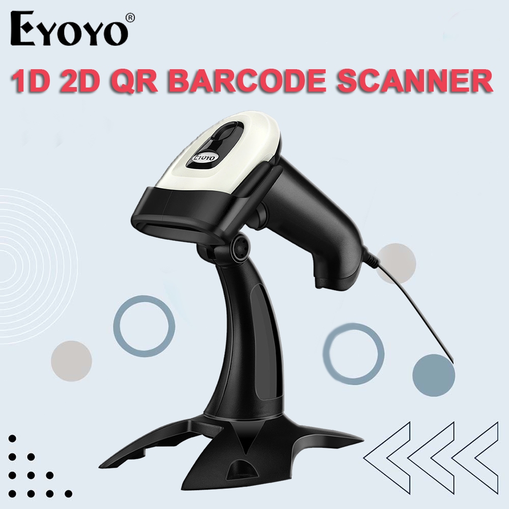 Eyoyo 1D 2D Barcode Scanner 2D QR Code Scanner Bluetooth Barcode ...