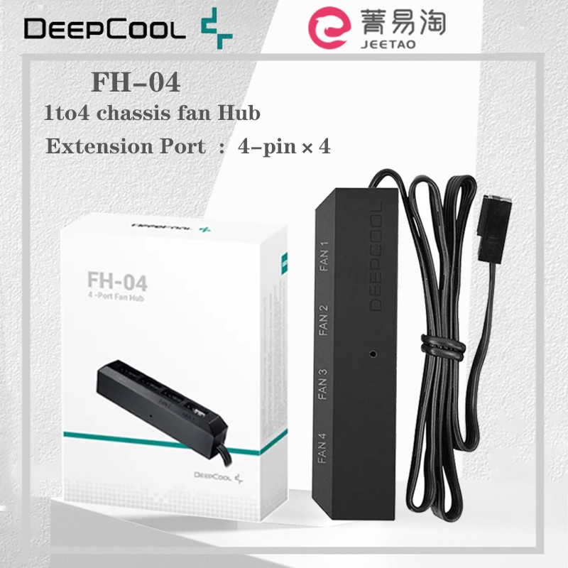 DEEPCOOL FH-04 1to4 Hub Chassis Fan Cooling Fan Cable With Mounting ...