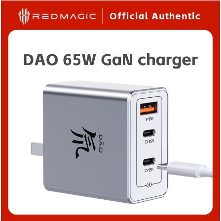 Nubia 65W Max Fast charger 3Port GaN 3 Pro Dao PD Power Charger Neo Charger 3.0 with 5A 100W ...
