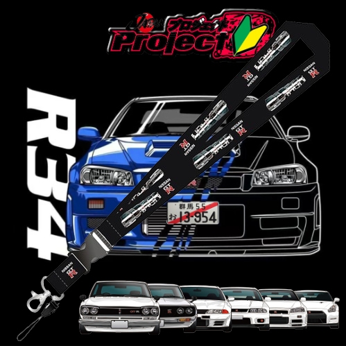 Car Lanyard Neck Straps Keychain Jdm Auto Refitting Racing Key ID ...