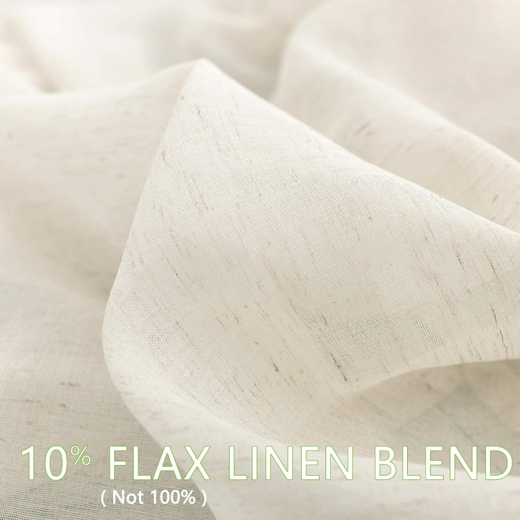 Linen Cream Light Sheer Day Curtain for Sliding Door Langsir Japanese ...