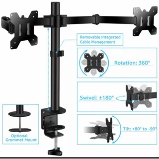 Monitor Stand Arm Mounting 2 in 1 Monitor & Laptop Stand 360° Multi ...