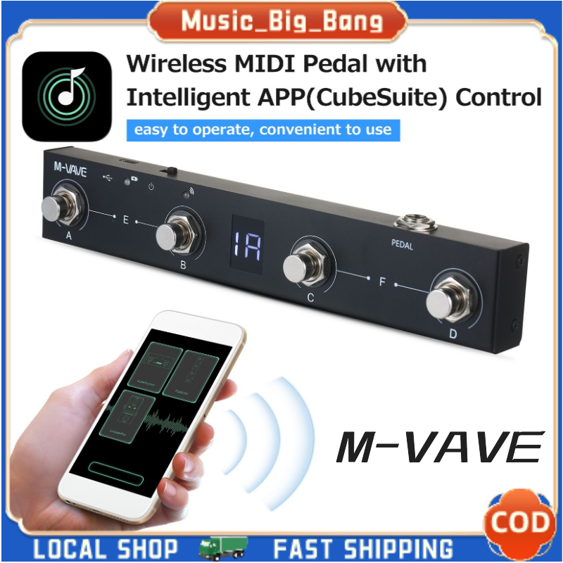[LOCAL MUSIC] M-VAVE Chocolate BT Wireless MIDI Controller Rechargeable 4 Buttons Portable MIDI ...
