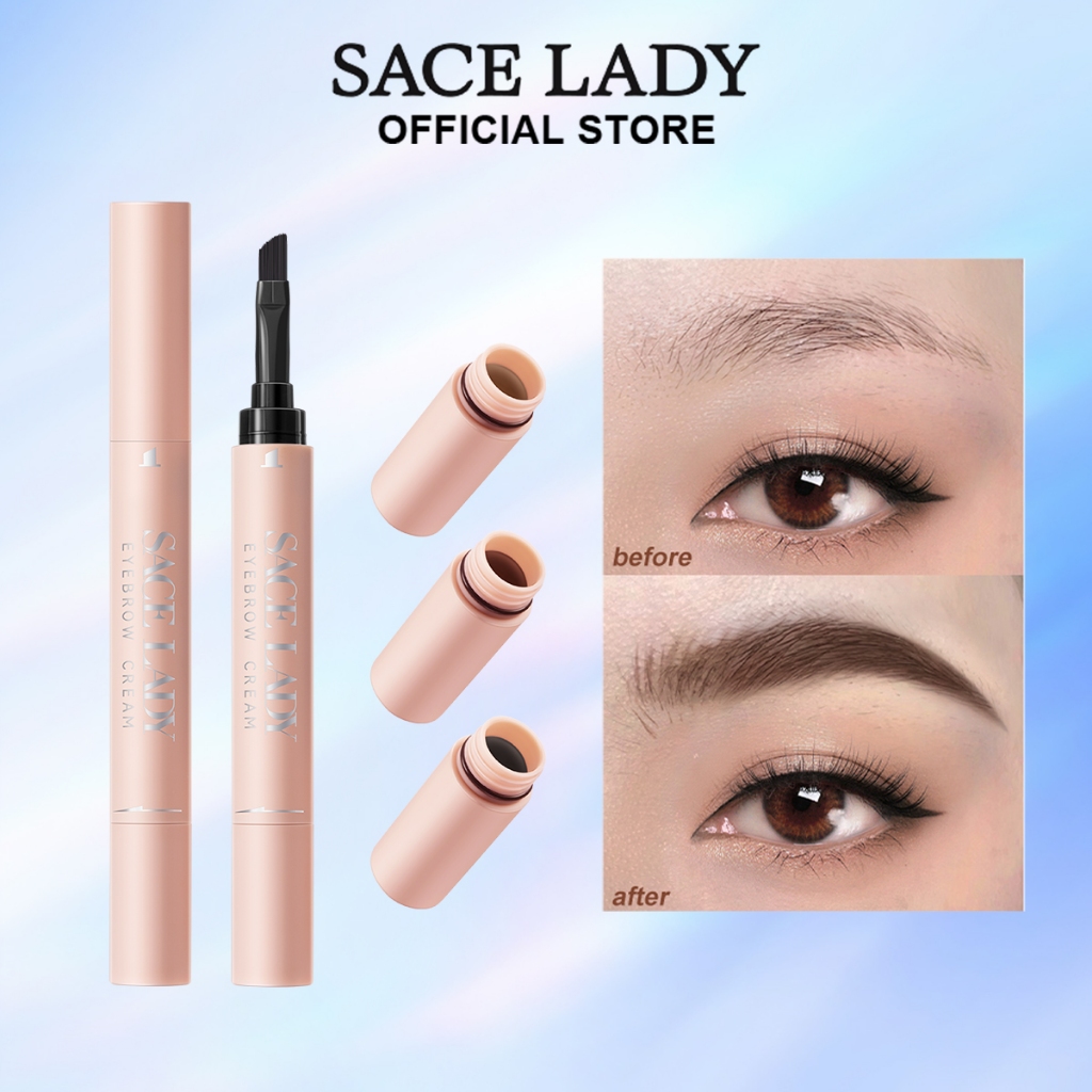 SACE LADY Waterproof Eyebrow Cream Lasting Sudgeproof Brow Gel High ...