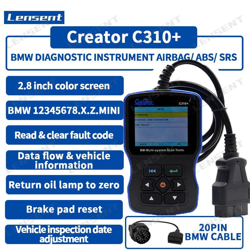 Lensent Creator C310+ BMW diagnostic computer fault code detection OBD2 ...
