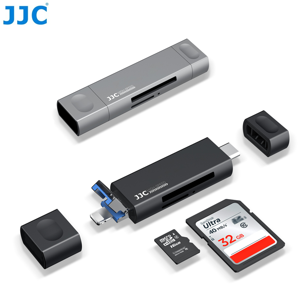 JJC Type-C Mobile Phone Card Reader USB 3.0 for SD Micro SD TF Card ...