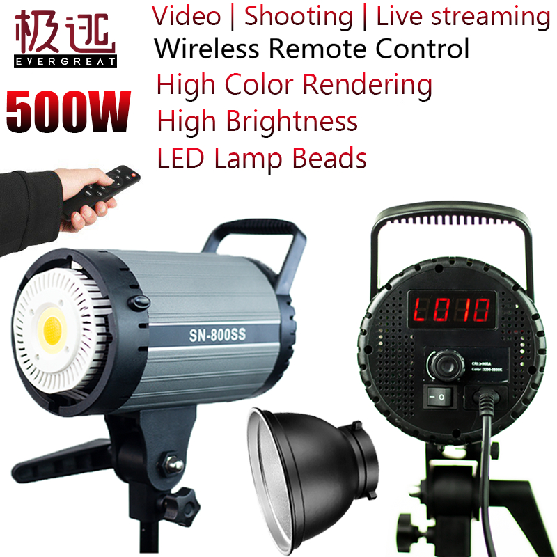 500W Bi-Color 3200-5600K Bowen Mount Photo LED Fill Light Continuous ...