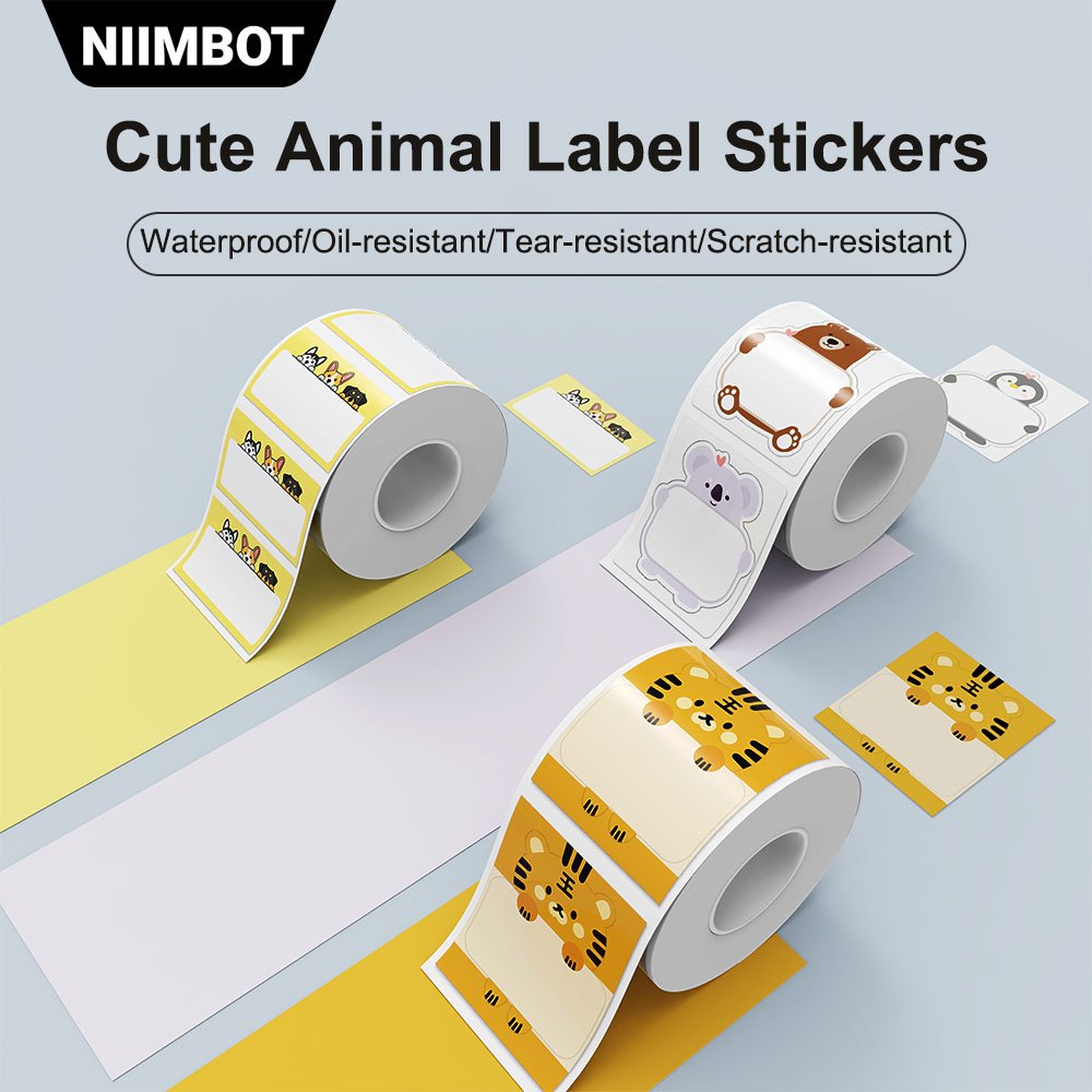 NIIMBOT B21/B1/B203/B3S Cute Cartoon Pattern Label Sticker For Home Life Category Tags | Shopee ...