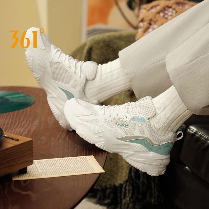 361 Degrees Croissant Women's Sports Shoes Retro Thick Sole Heightening ...