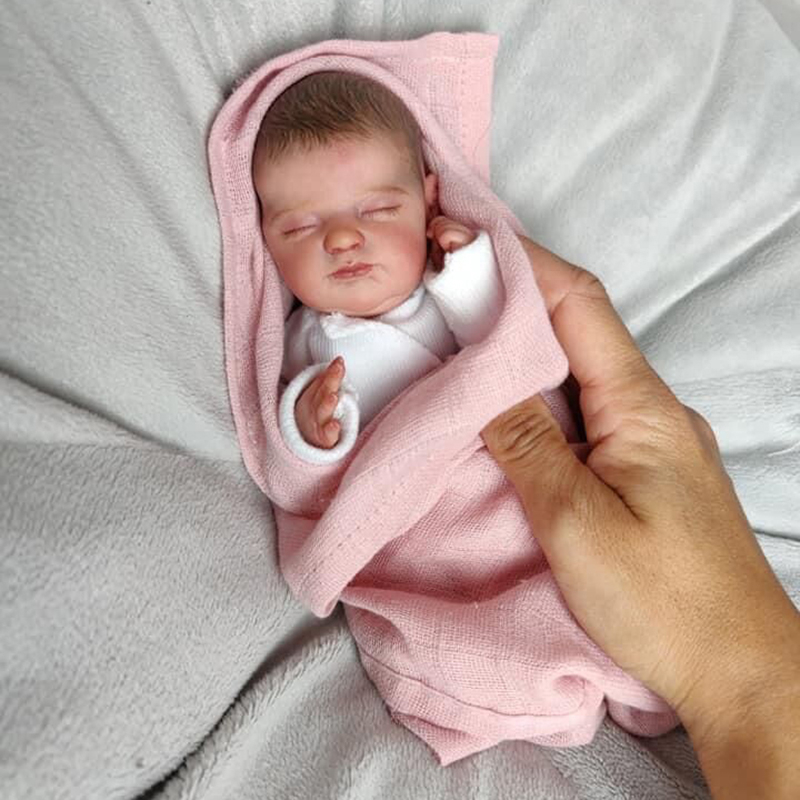 26cm Mini Preemie Baby Doll Soft Silicone Vinyl Real Touch 3D Skin ...