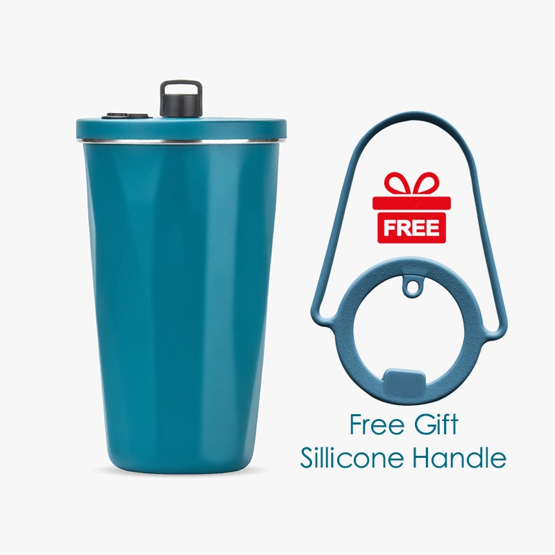 Coffee Mug Vacuum Insulated Bottle Tumbler with Retractable Straw Water ...