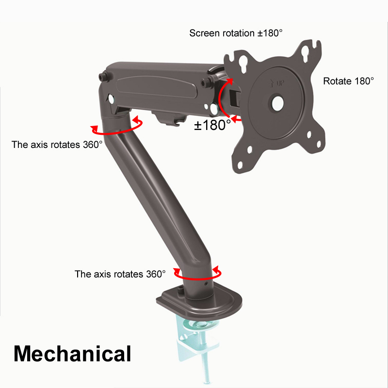Monitor Stand Monitor Arm Desktop Mount Bracket 17”-32” Bearing 10kg ...