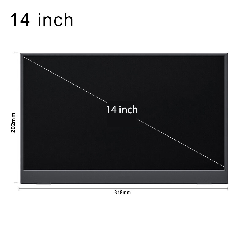 BYONE 14 Inch Portable Monitor1920*1080p LED Screen IPS HD monitor ...