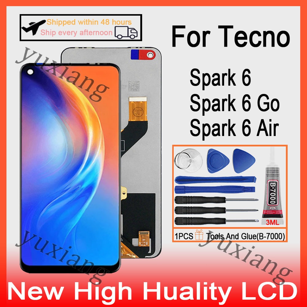 Original Tecno Spark 6 Spark 6 Go Spark 6 Air LCD Display Touch Screen ...