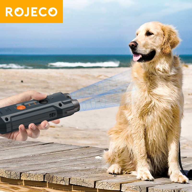ROJECO 2 In 1 Training And Anti Barking Device Ultrasonic Dog Repeller ...