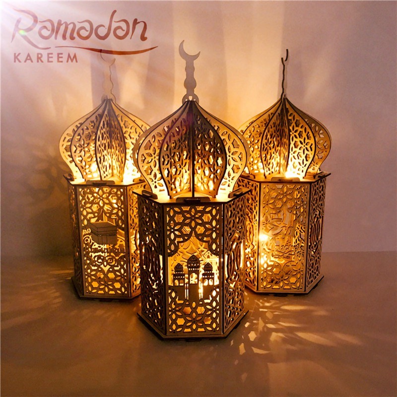Raya Decoration Ramadan DIY Wooden Ornaments Hari Raya EID Mubarak ...