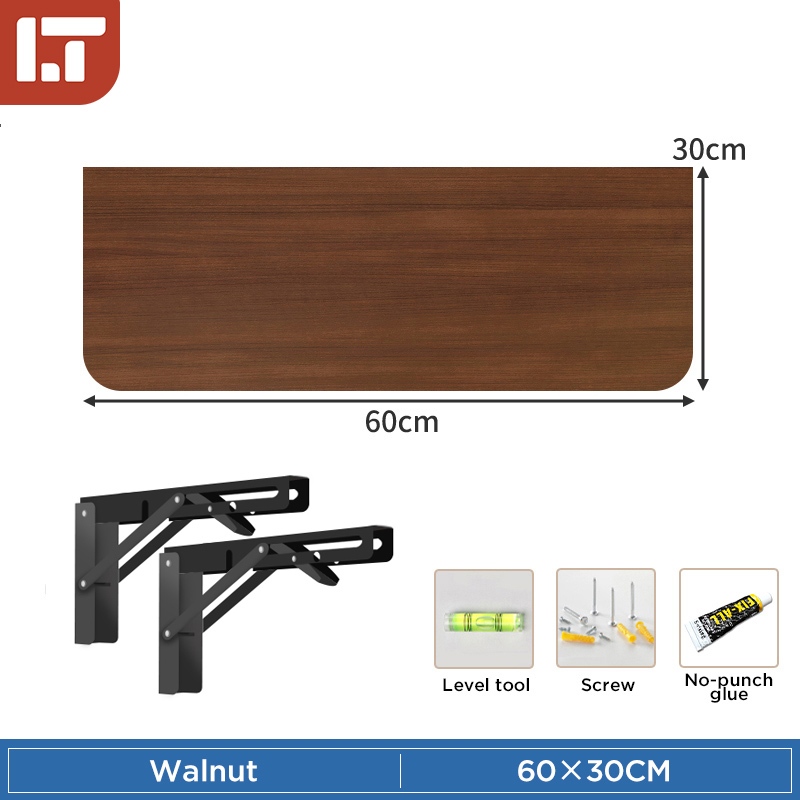 Foldable Table Wall Table Meja Lipat Meja Belajar Floating wall shelf ...