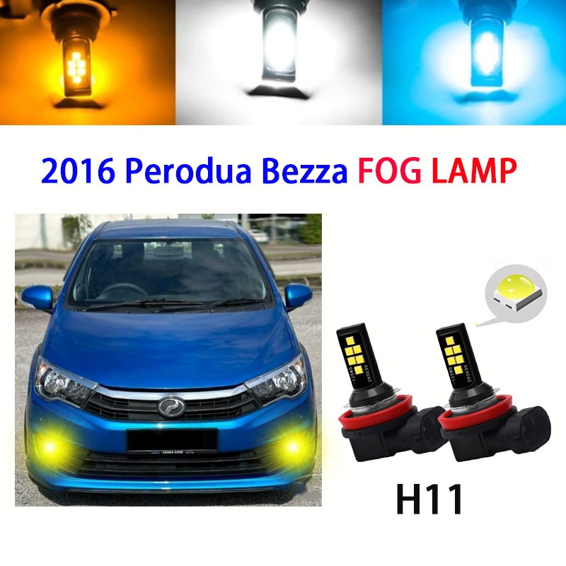 PERODUA Bezza 2016 FOG LAMP LED BULB Ice blue White Yellow Lampu ...