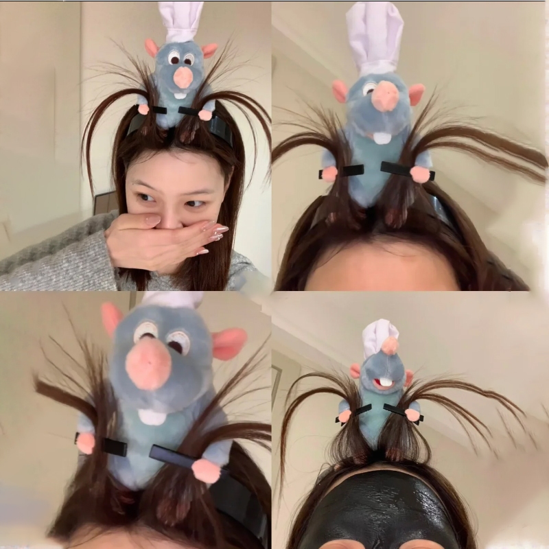 Xiao Junya's Same Ratatouille Doll Hairpin, Face Wash and Makeup ...