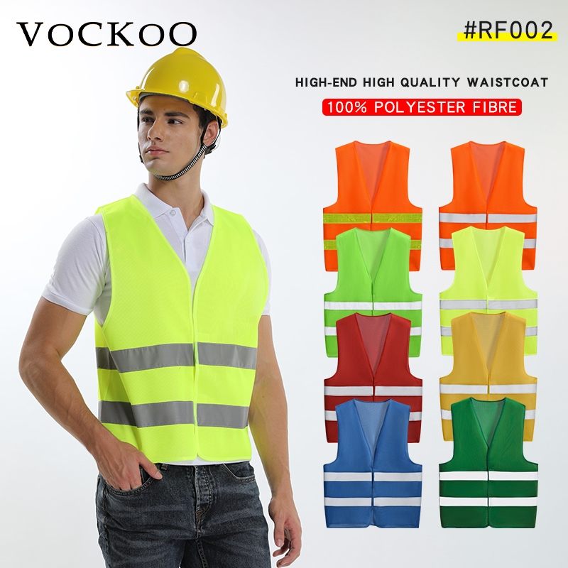 Vockoo#Reflective V-neck safety vest vest custom logo site construction ...