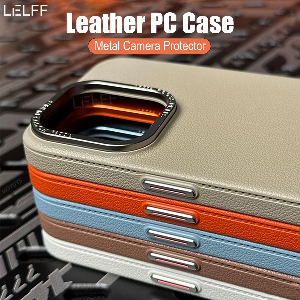 PC Leather Phone Case For iPhone 15 pro max 14 13 12 pro max Plus ...