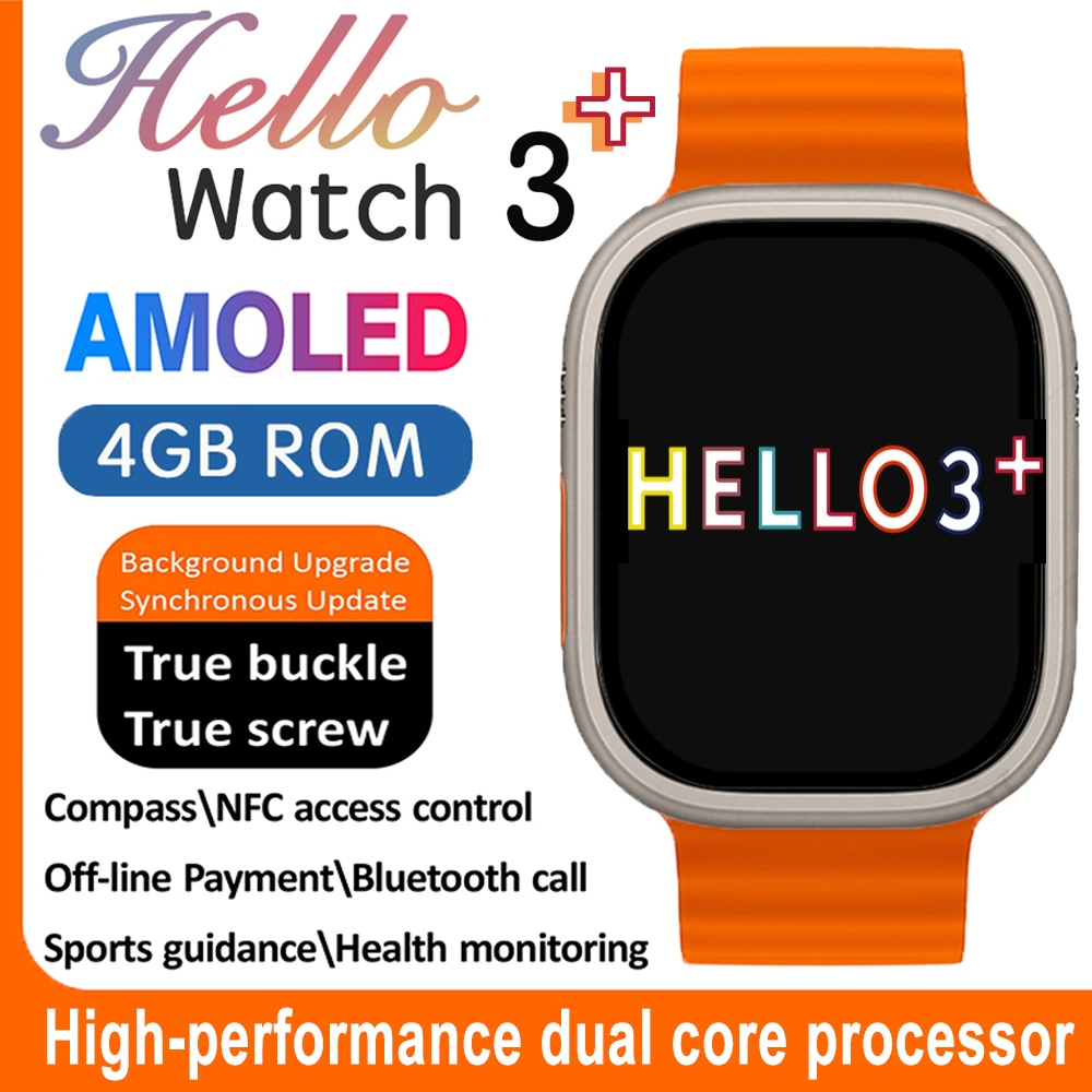 2024 latest Top Smartwatch Hello Watch 3+ Plus 2.02”Amoled Compass ...