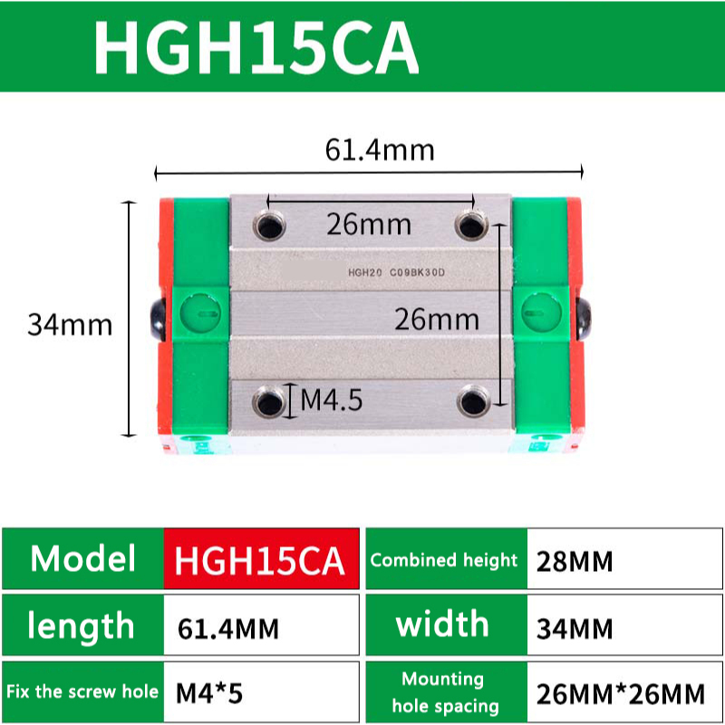 Linear Guideway/linear bearing HG Series,Precision(P),HGH15CA HGW15CC ...