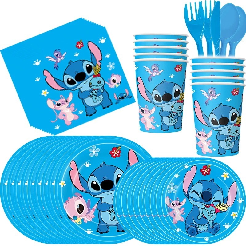 Disney Stitch Birthday Decoration Blue Lilo Stitch Theme Party ...