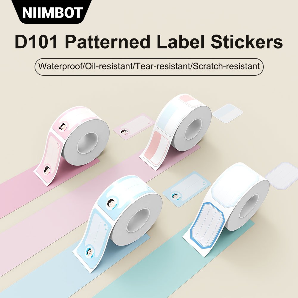 NIIMBOT D101 The creative color thermal label paper is waterproof and oil-proof and can be used ...