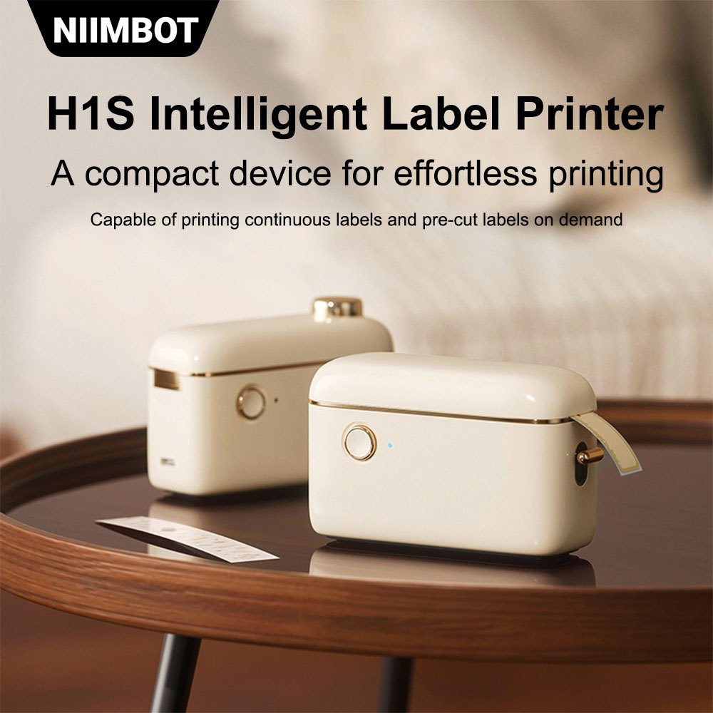 NIIMBOT H1S Mini Label Printer - Print Continuous Label Paper, Support ...