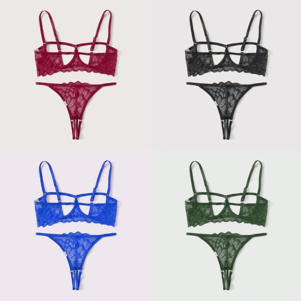 Ladies Open Style Half Dew Three-Point Sling See-Through Panties Sling ...