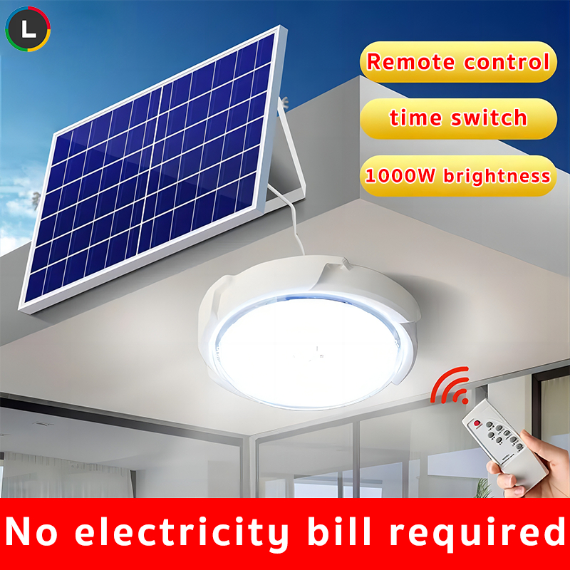 【1000W】Solar Ceiling Light.Solar LED indoor ceiling chandelier, remote ...