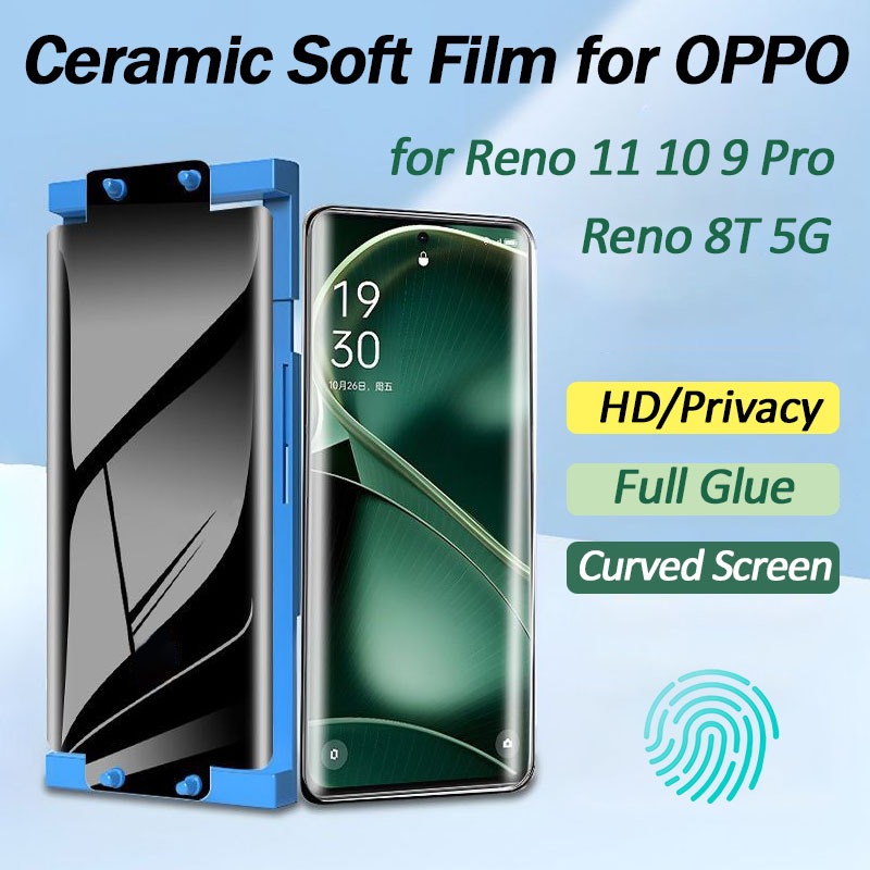 HD Clear/Privacy Ceramic Film for OPPO Reno 12 11 10 9 6 5 Pro Plus ...