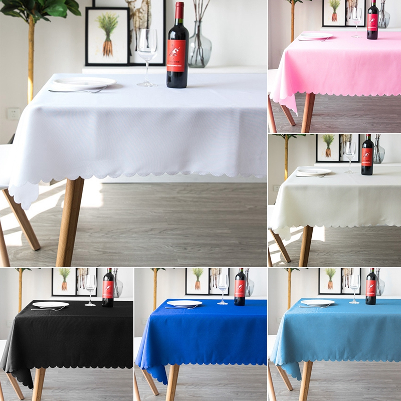140*180cm Lace Pure Color Tablecloth Polyester Table Cover Solid Color ...