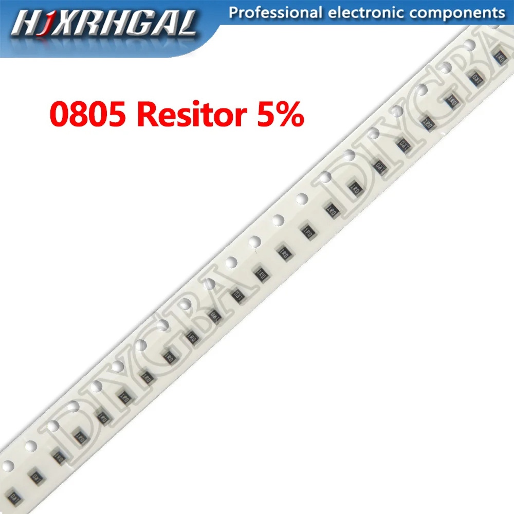 100PCS 0805 SMD 5% Resistor 1.2K 1.5K 2K 2.4K 3K 4.3K 18K 43K 100K 120K ...