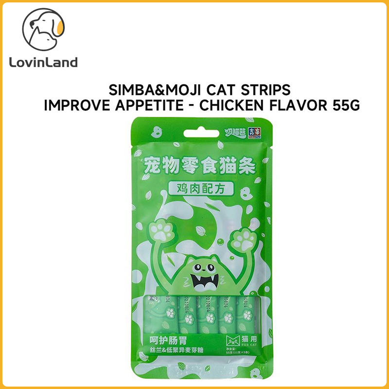 Simba&Moji Cat Strips Cat Snack Improve Appetite - Chicken Flavor 55g ...