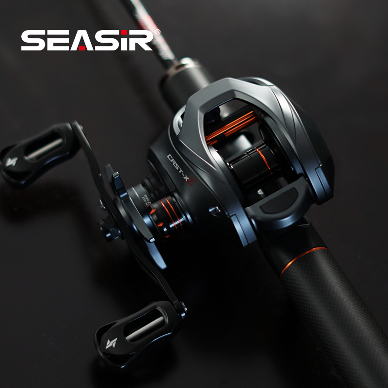 SEASIR Cast-X2 Baitcasting Reel 7.3:1 High Speed Gear Ratio 6+1 BB Drag ...