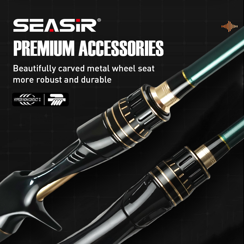 SEASIR Dark Dragon M/ML Two Rod Tips Spinning Baitcasting Fishing Rod ...