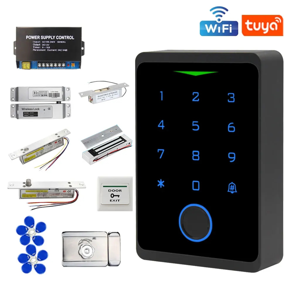 Tuya Wifi RFID Access Control System Kits Fingerprint Gate Opener Smart ...