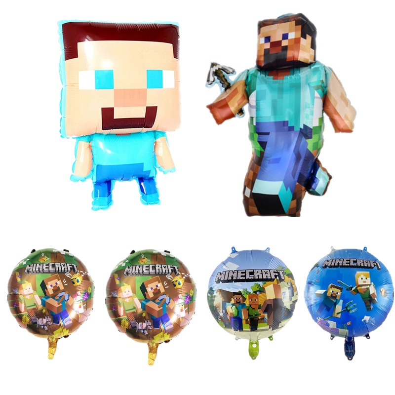 Minecraft Play Time Balloon Aluminum Helium Foil Balloon For Kids Party ...