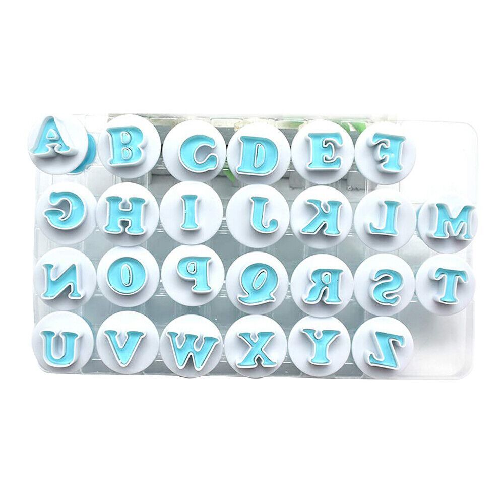 Alphabet Letter Mold Set Fondant Sugarcraft Cake Decorating 26 ...