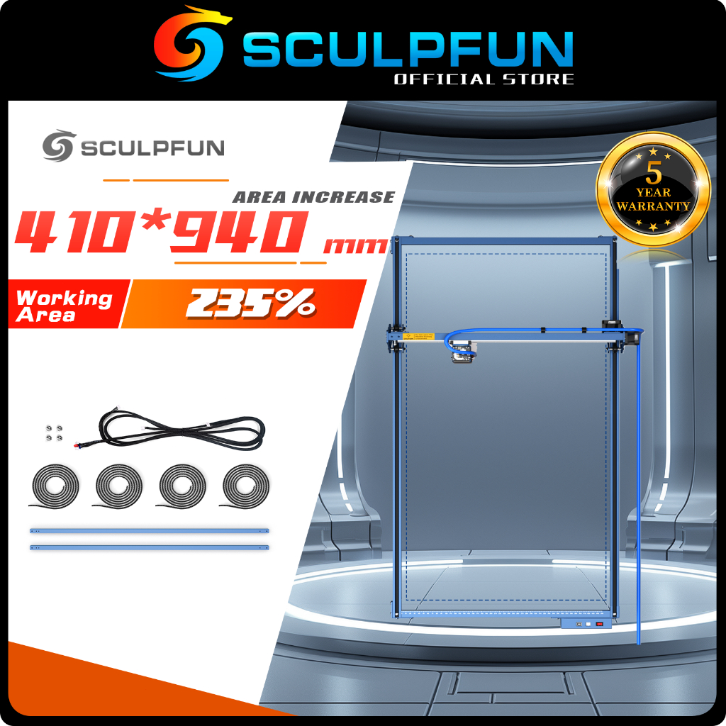 SCULPFUN S10 Laser Engraver Engraving Machine Engraving Area Extension Shaft 940x410mm | Shopee ...