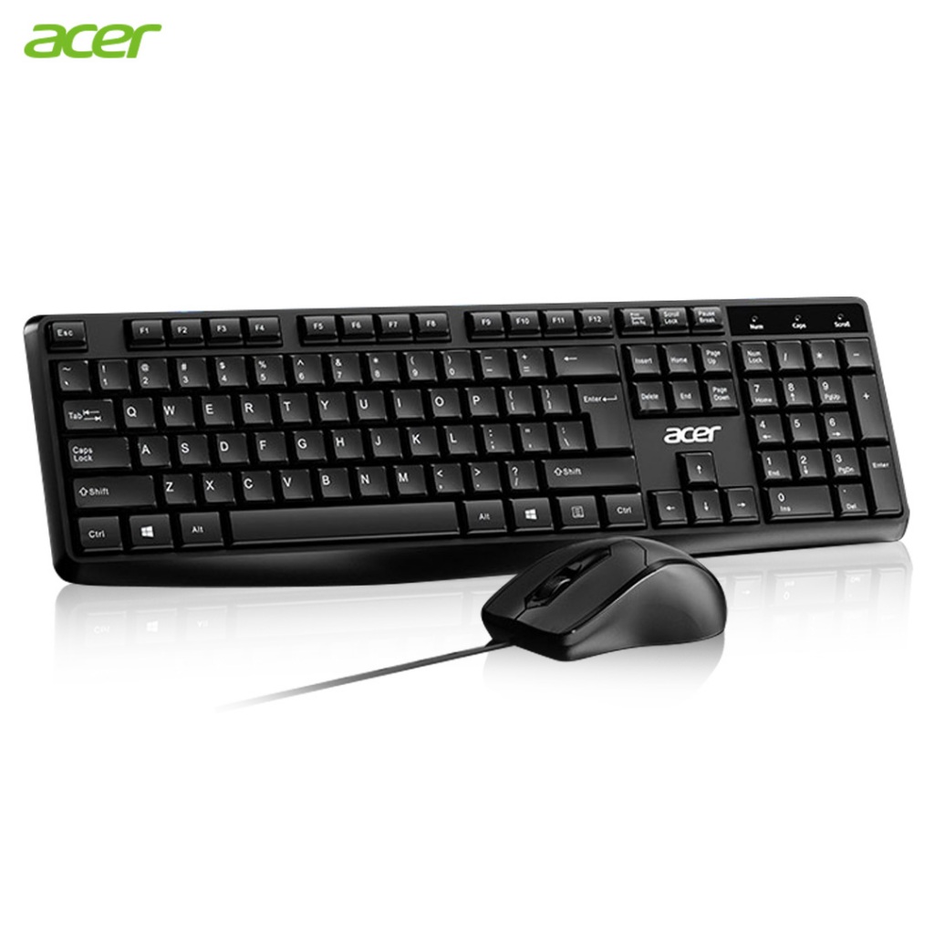 Acer USB Wired Keyboard And Mouse Set OAK030 Plug And Play, Anti-Splash ...