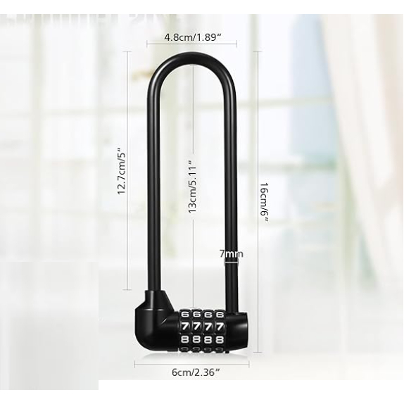 4 Pieces 4 Digit Combination Padlock 6 Inch Heavy Duty Outdoor ...