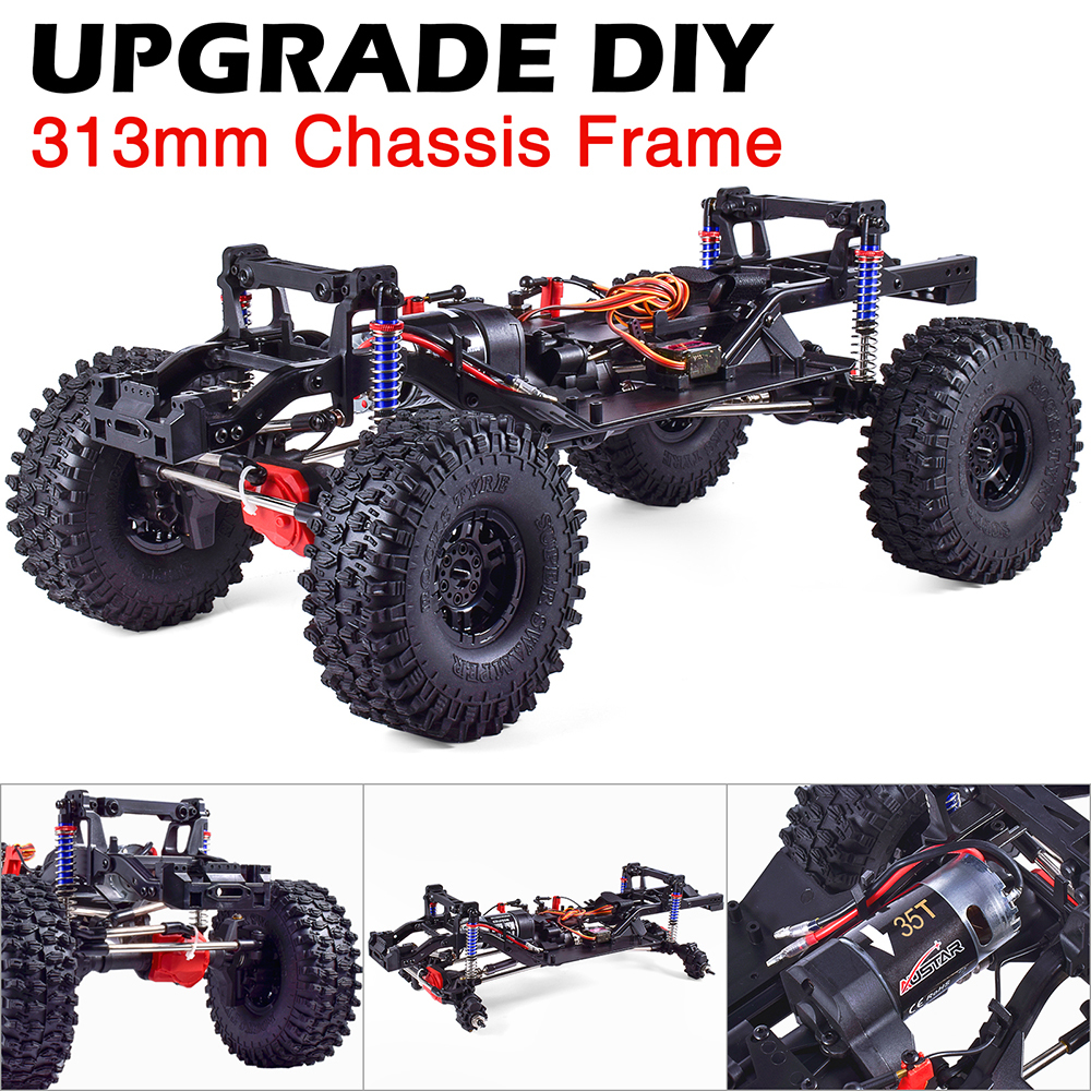 Original AUSTAR 313mm Wheelbase Chassis Frame for 1/10 AXIAL SCX10 II 90046 90047 RC Crawler ...